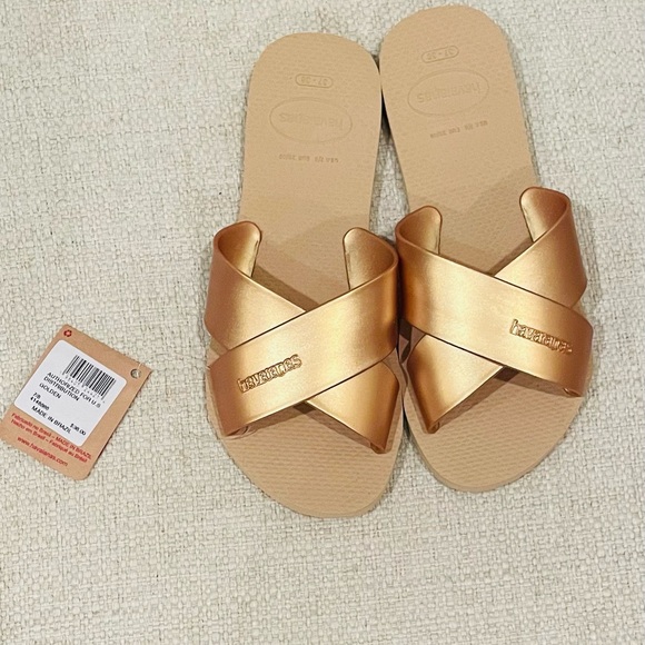 Havaianas | Shoes | Havaianas Golden Slide Sandalsnew With Tags | Poshmark